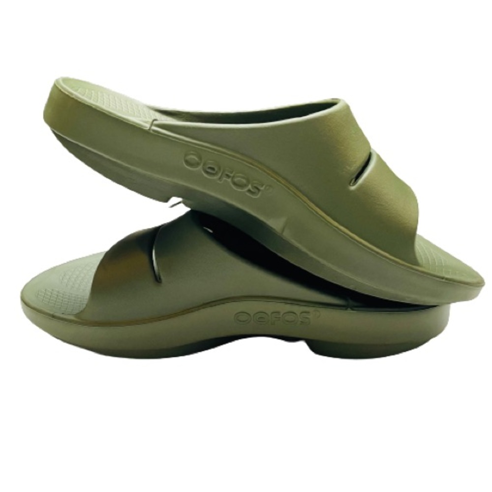 Oofos Ooaah Army Green Recovery Comfort Slide Sandal … - Gem